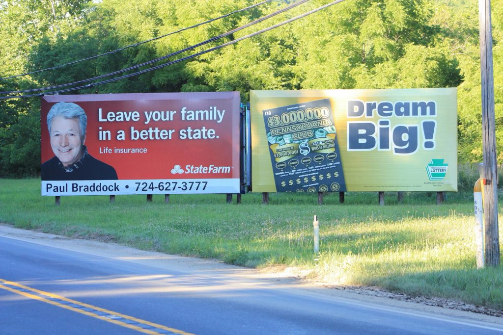 Billboard | Route 218 S Right Lane Into Waynesburg PA | Keystone Posting